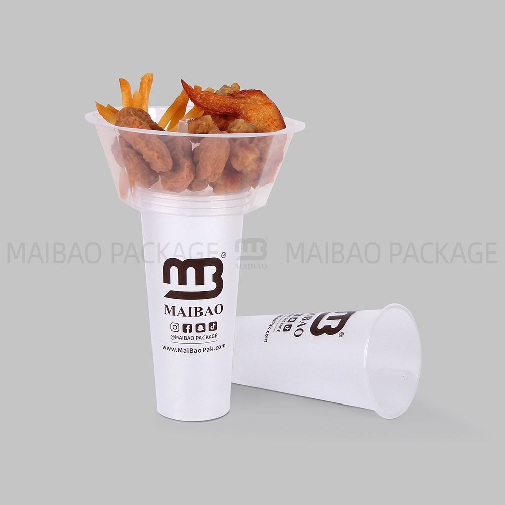 Innovative 2 in 1 Snack and Drink Cup Disposable