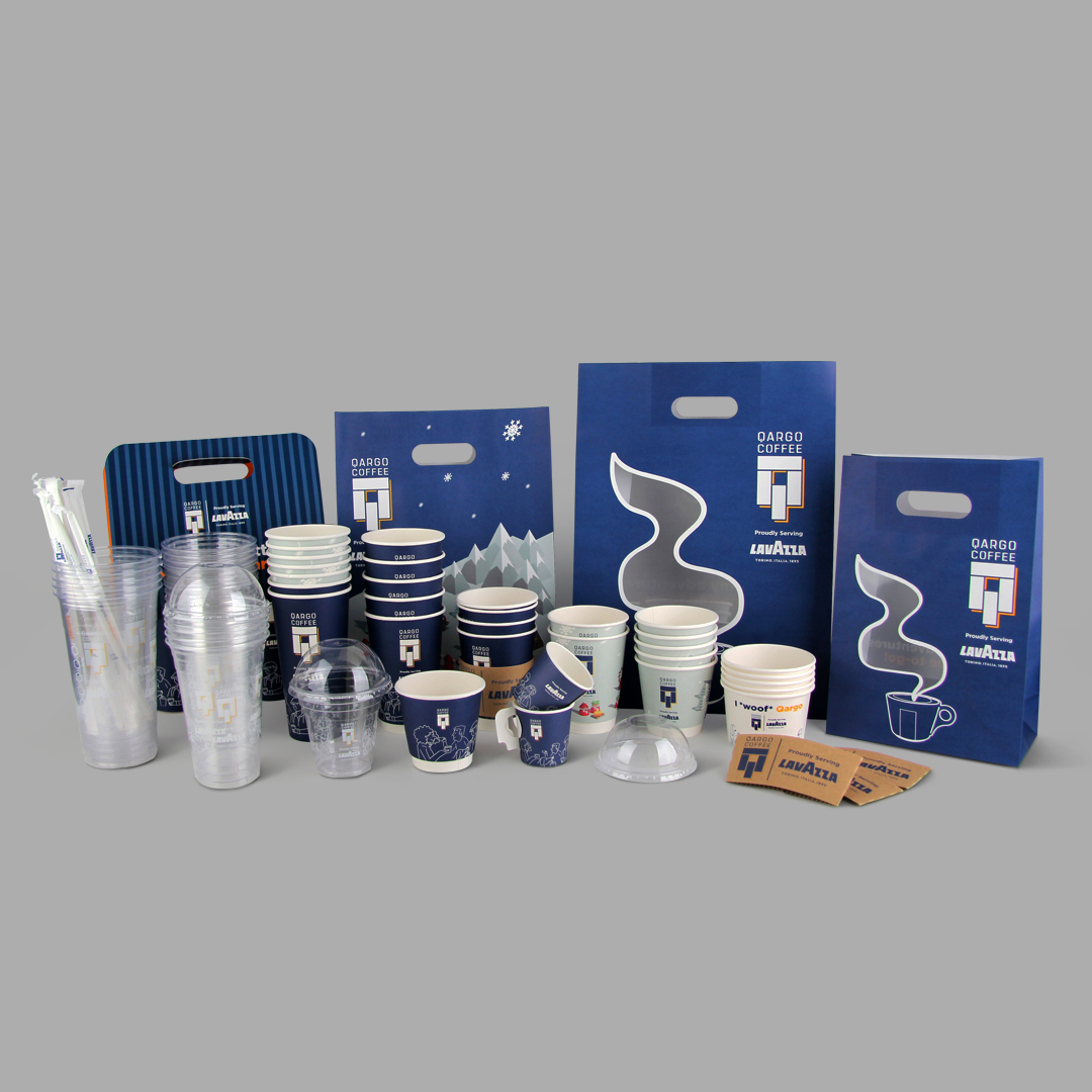 Custom Branded Logo Printed Hot/Cold Coffee Takeaway Packaging For Cafes