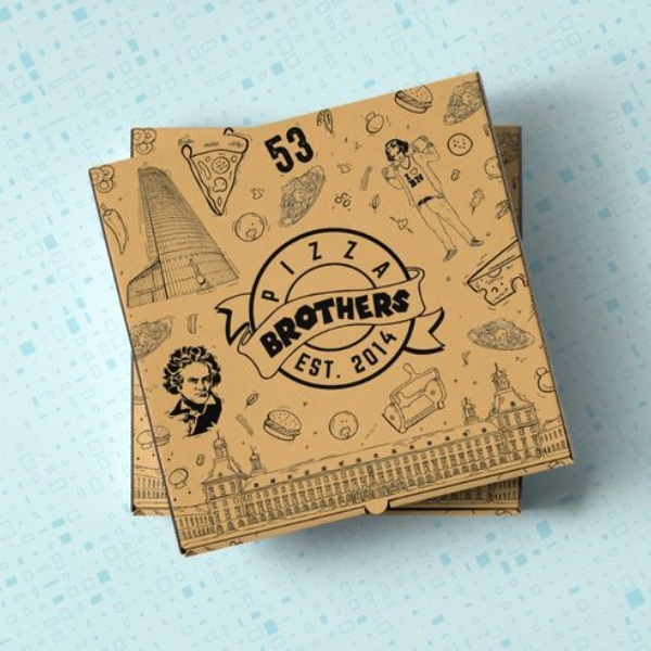 Kraft Pizza Boxes for Eco-Friendly and Rustic Takeaway Packaging
