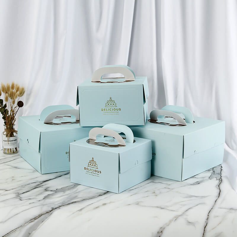 Custom Blue Cake Boxes | Elegant Food-Grade Packaging for Cakes & Desserts