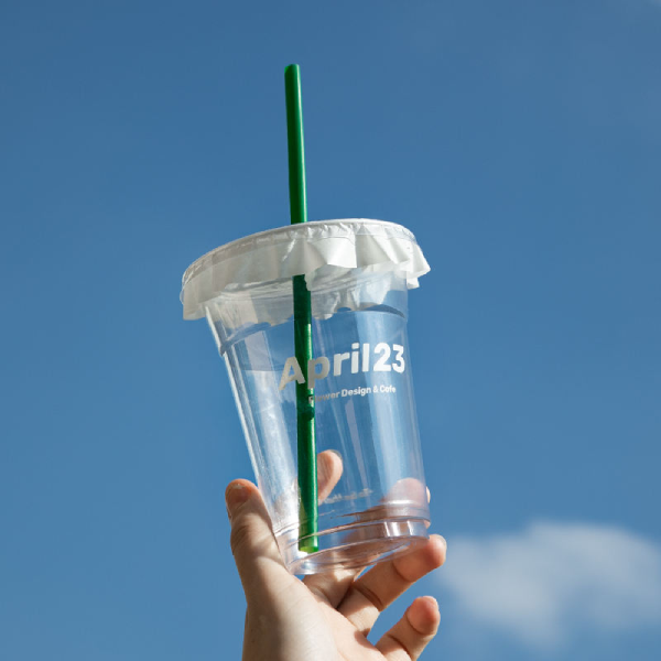 Custom Logo 32oz PET Cup Disposable Plastic PET Cup with Dome Flat Lid