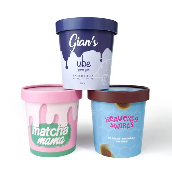 PLA Customized Eco-Friendly 4oz 5oz 8oz 12oz 16oz 500 ml Ice Cream ...