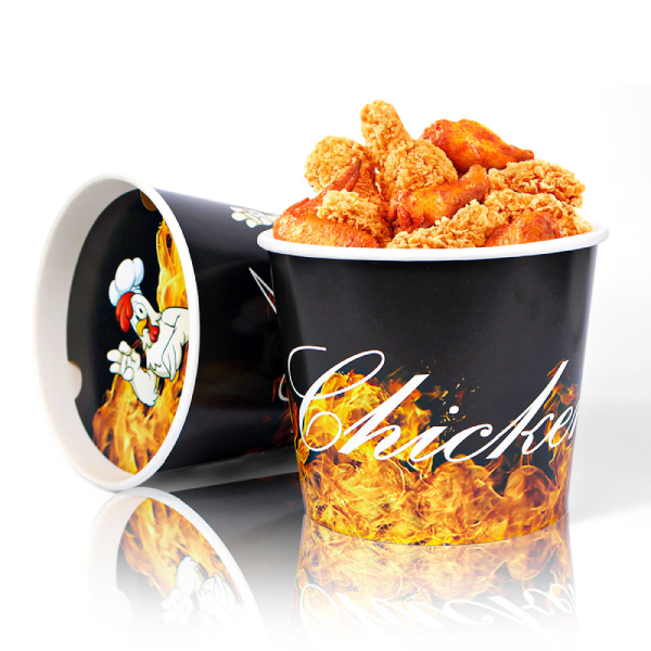 Recyclable Custom Popcorn Buckets Chicken Wing Fries Family Bucket ...